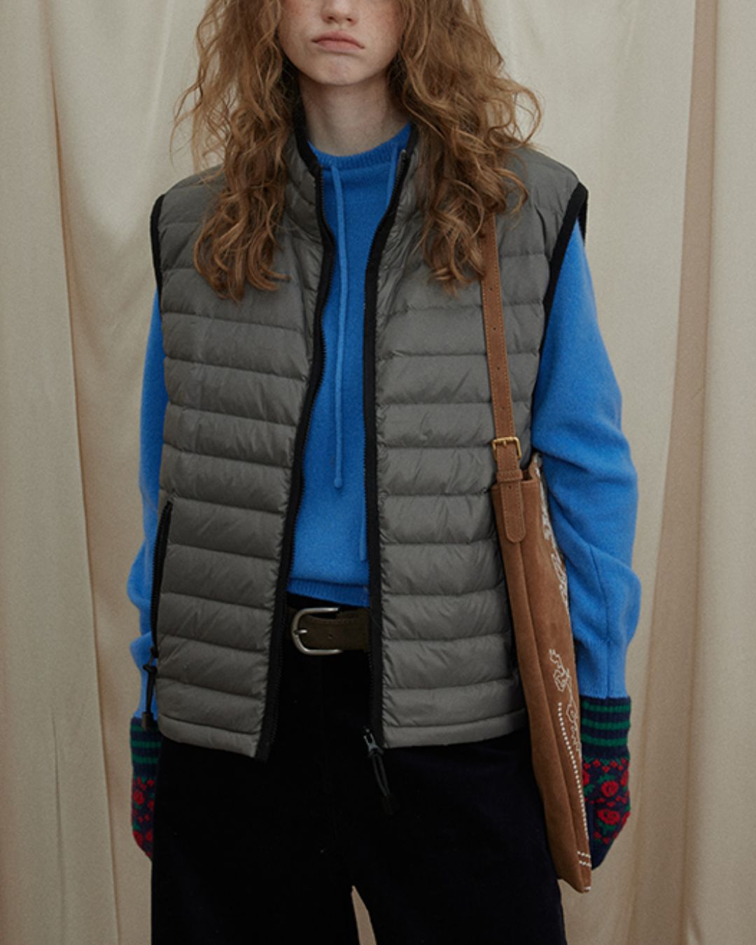 Nylon Piping Down Vest VT013 – DITEE
