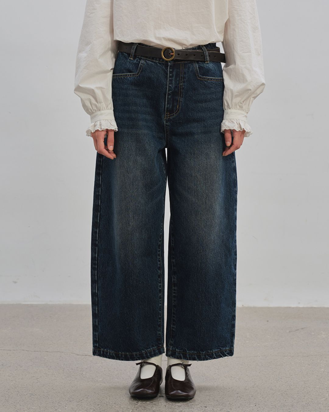 Curved Ankle Denim Pants DP005 – DITEE